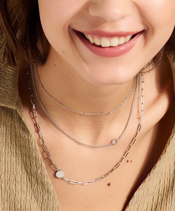 Classic Illusion Silver Stacking Necklace Set | Olivia Burton London