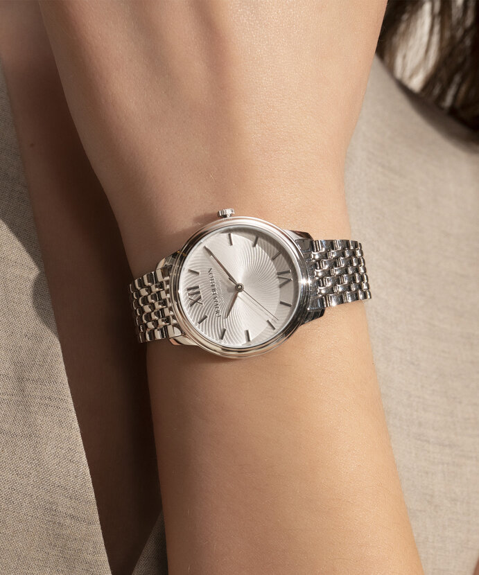 Classic 32mm Swirl Silver Bracelet Watch | Olivia Burton London