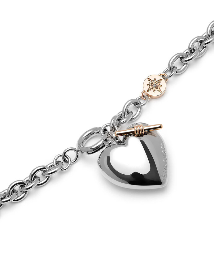 Classic Knot Heart Silver Bracelet | Olivia Burton London