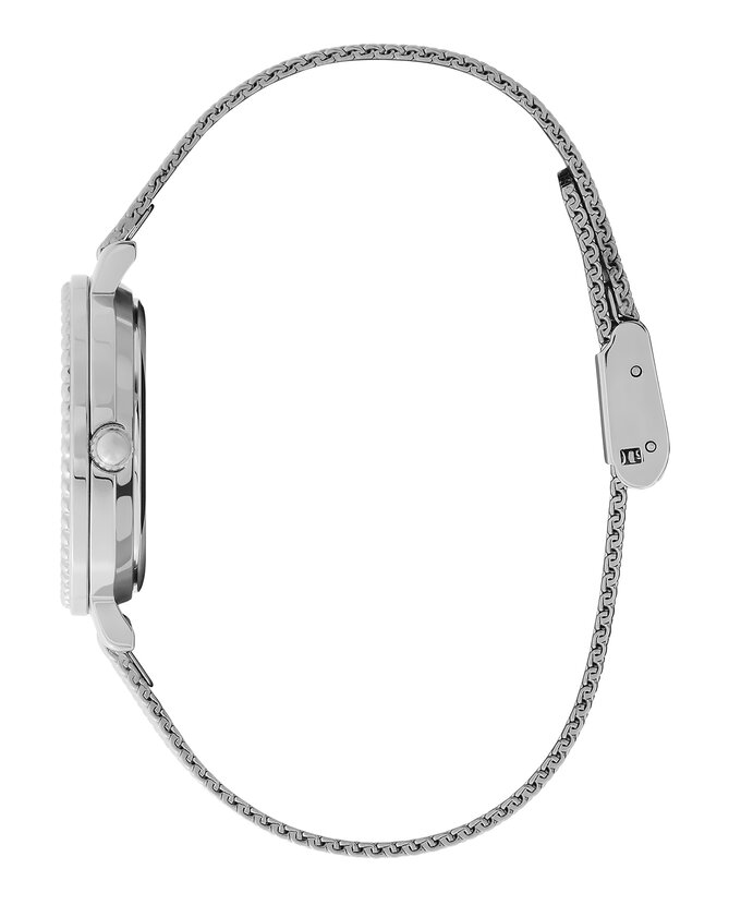 Classic 30mm Vintage Bead Silver Mesh Watch | Olivia Burton London